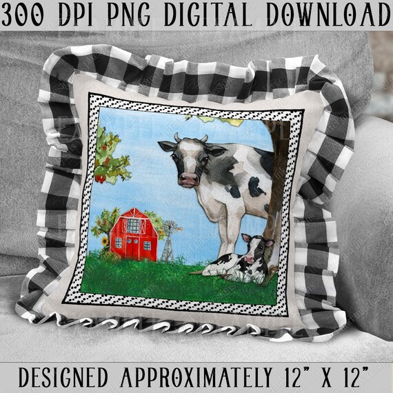 Digital Design Cow and Calf Design Cow Theme Farm Style | Etsy