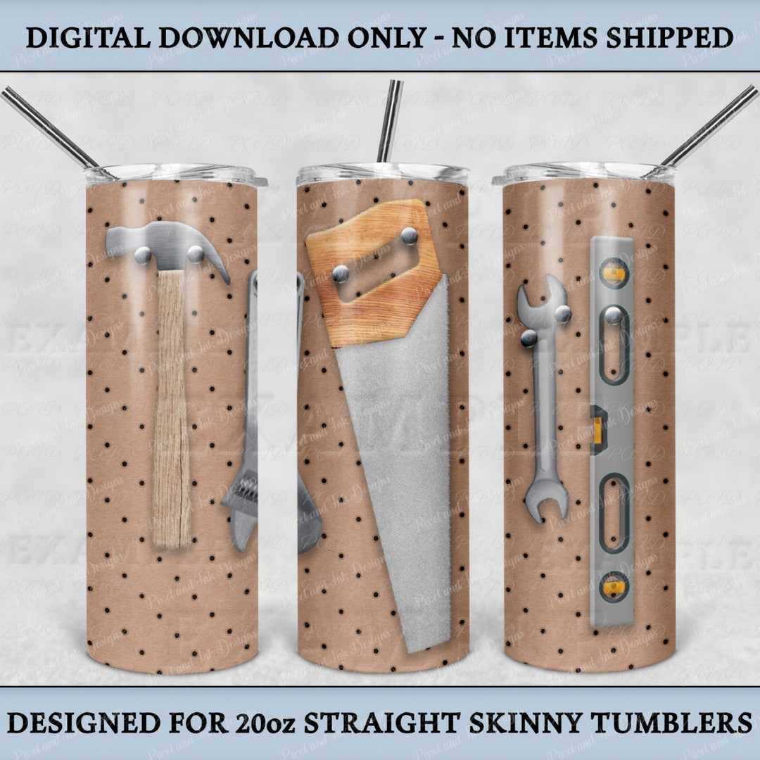PNG 20oz Straight Skinny Tumbler Design.-hand Tools/shop Tools on Faux ...