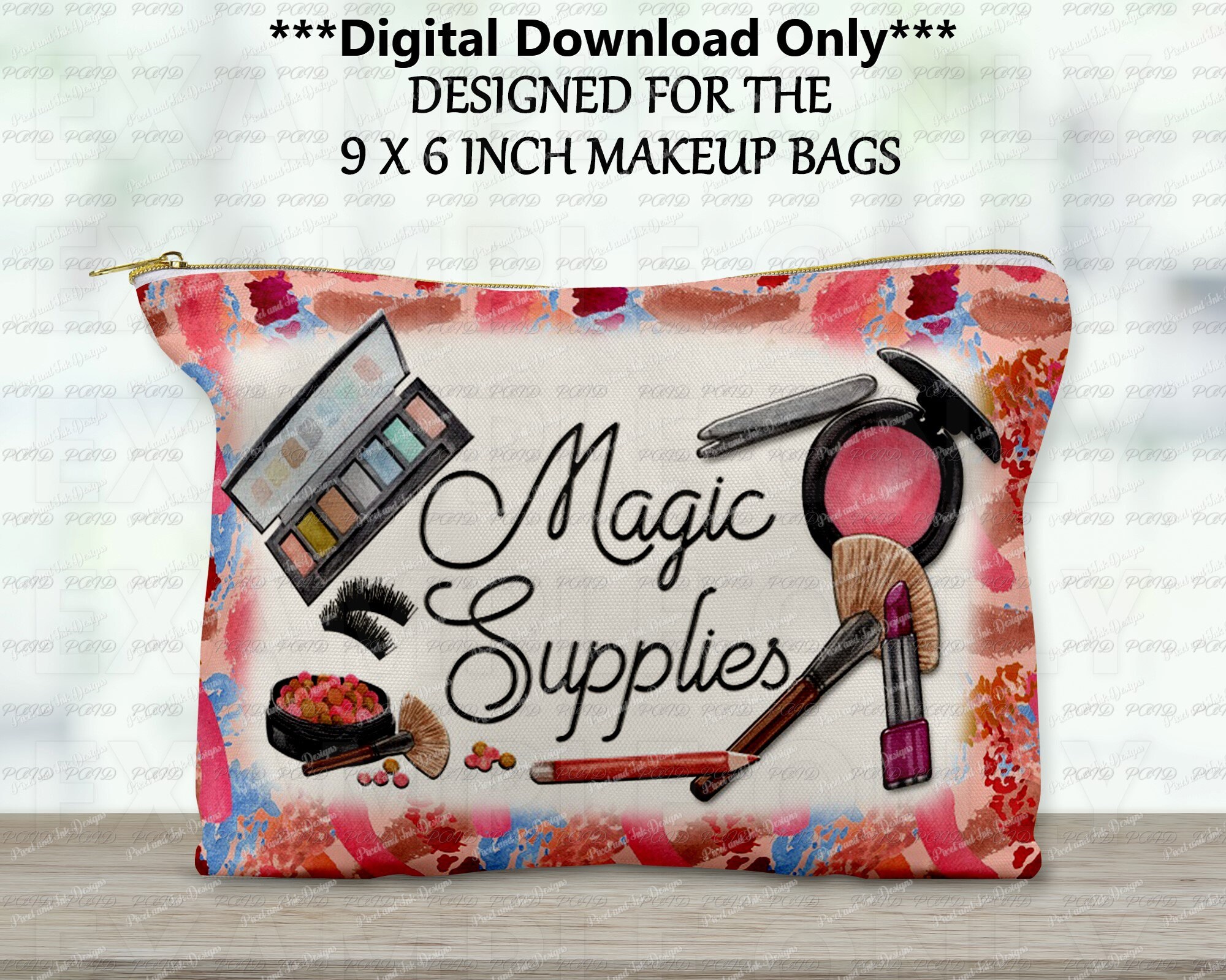 Digital Design for Makeup Bag Cosmetic Bag Design Makeup - Etsy