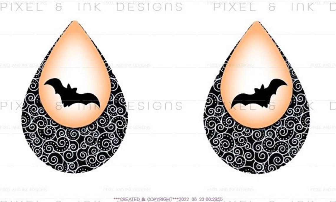 Digital Design 4 Piece Set Small and Large Teardrop Shape - Etsy