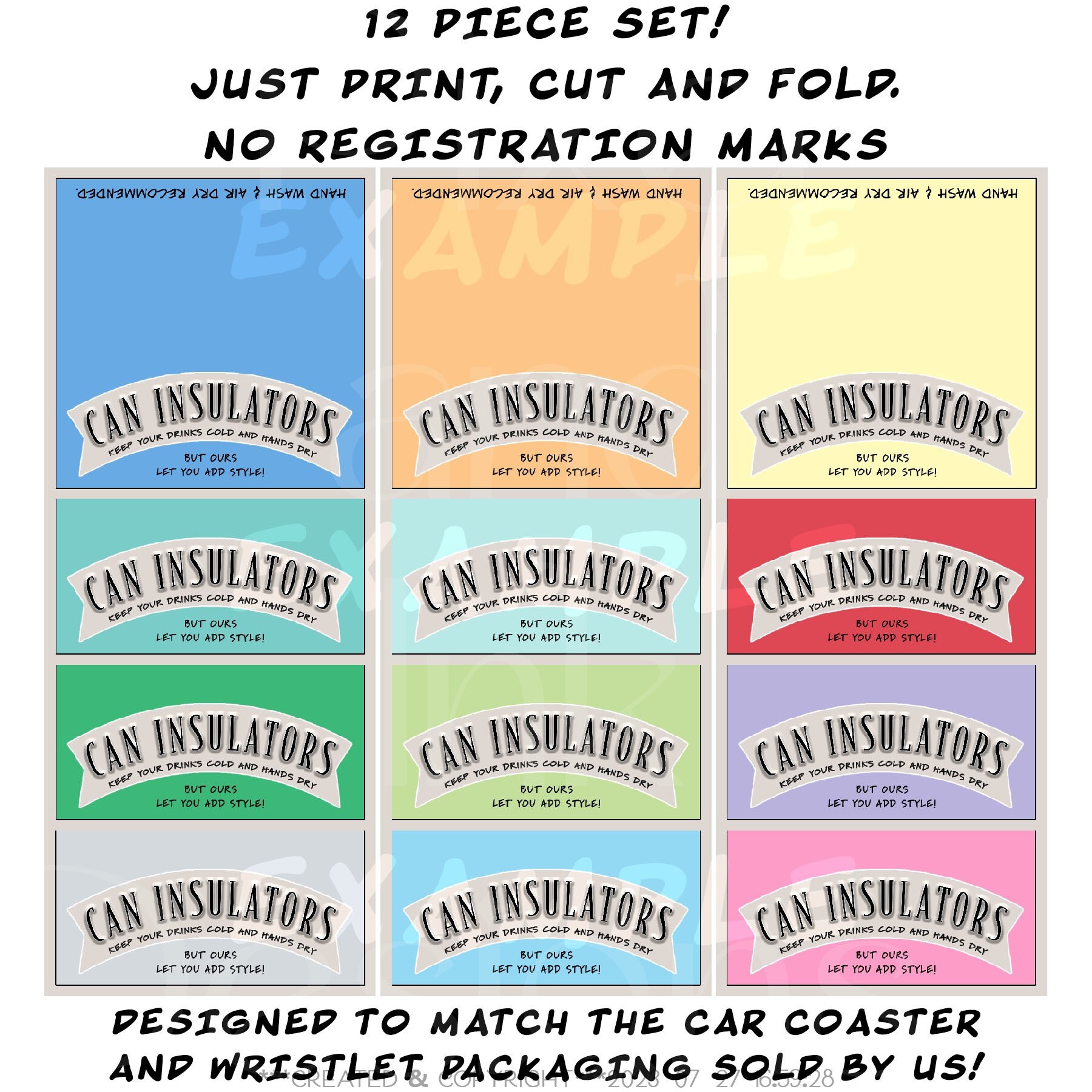 12pc Digital Set Can Cooler Labels Can Insulator Labels - Etsy