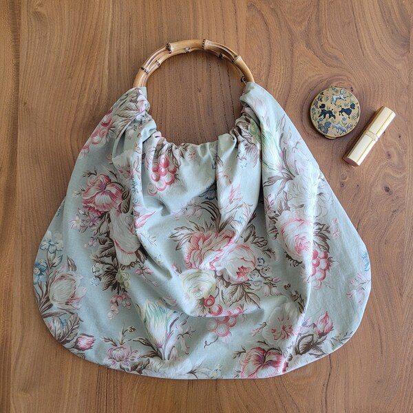 Bamboo Handle Bag - Etsy