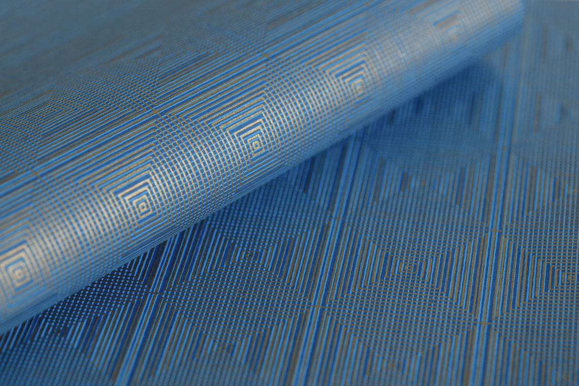3D Effect Blue Wrapping Paper Print High Quality Poster - Etsy