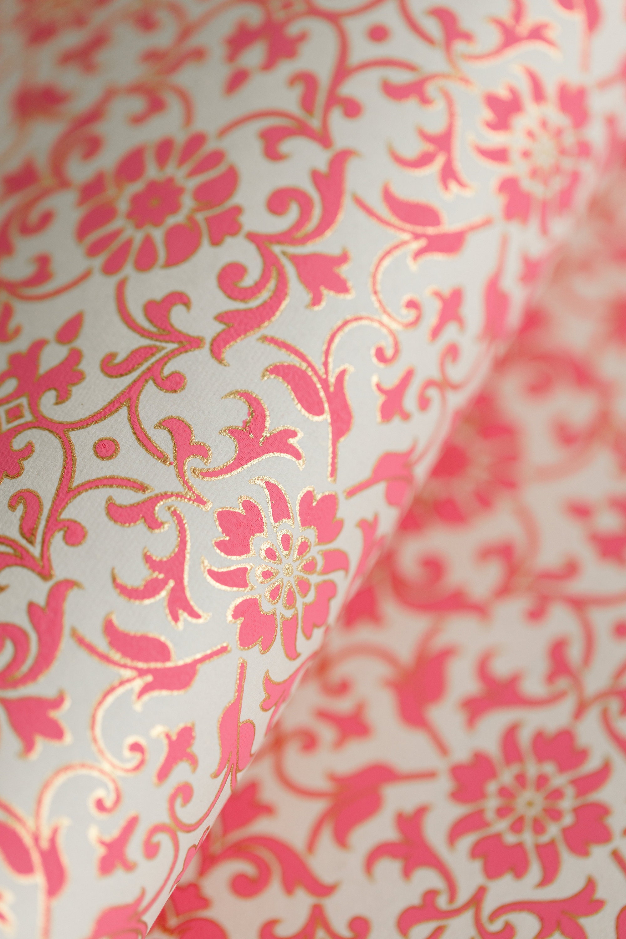 Pink & Orange Wrapping Paper Print High Quality Poster | Etsy
