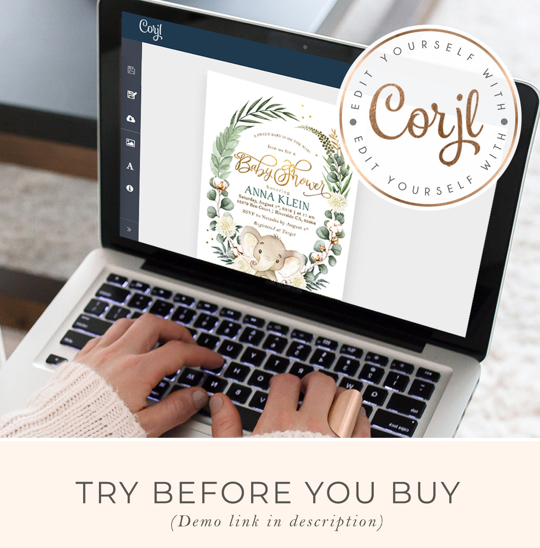 Elephant Baby Shower Backdrop Gender Neutral Backdrop - Etsy