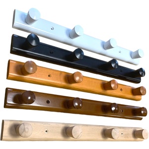 Wooden Peg Rack Wall-mounted Coat Rack With Multiple Pegs - Etsy