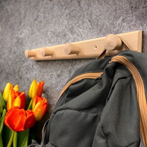 Wooden Peg Rack Wall-mounted Coat Rack With Multiple Pegs - Etsy