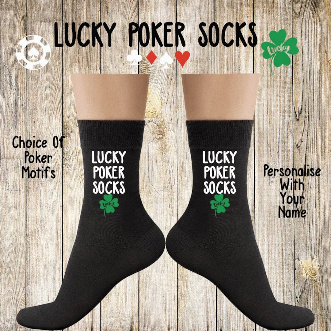 Personalised Cotton POKER Socks, Novelty Gift Idea, Custom Designed ...