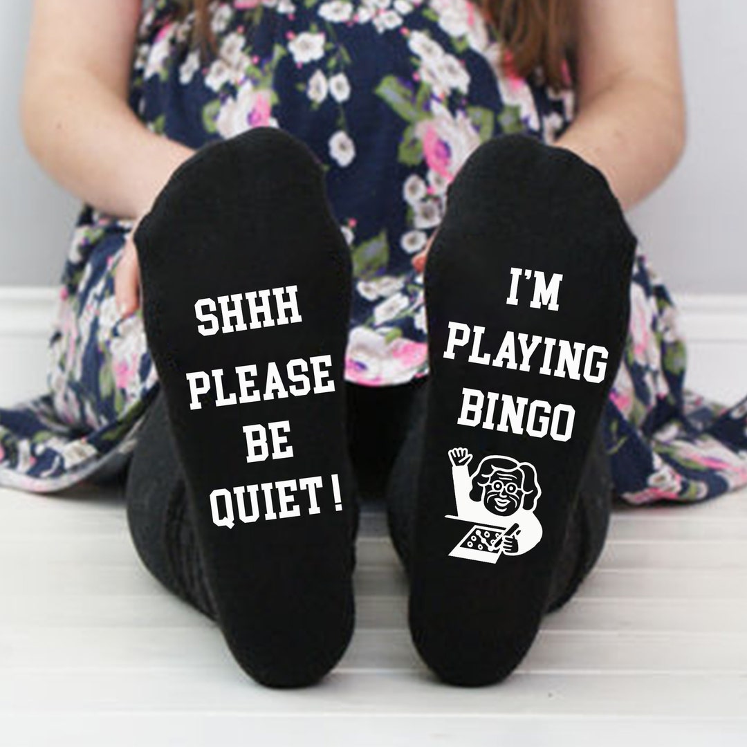 Personalised Cotton Lucky BINGO Socks, Novelty Gift Idea, Custom ...