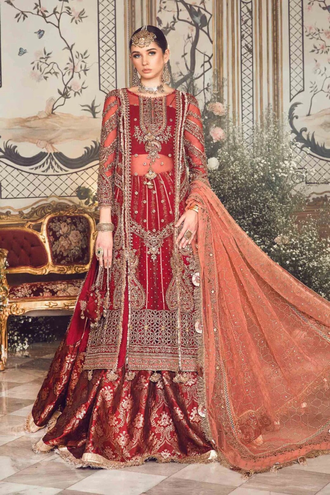 Pakistani Bridal Dress Original Maria B Designer Dress Indian Wedding ...