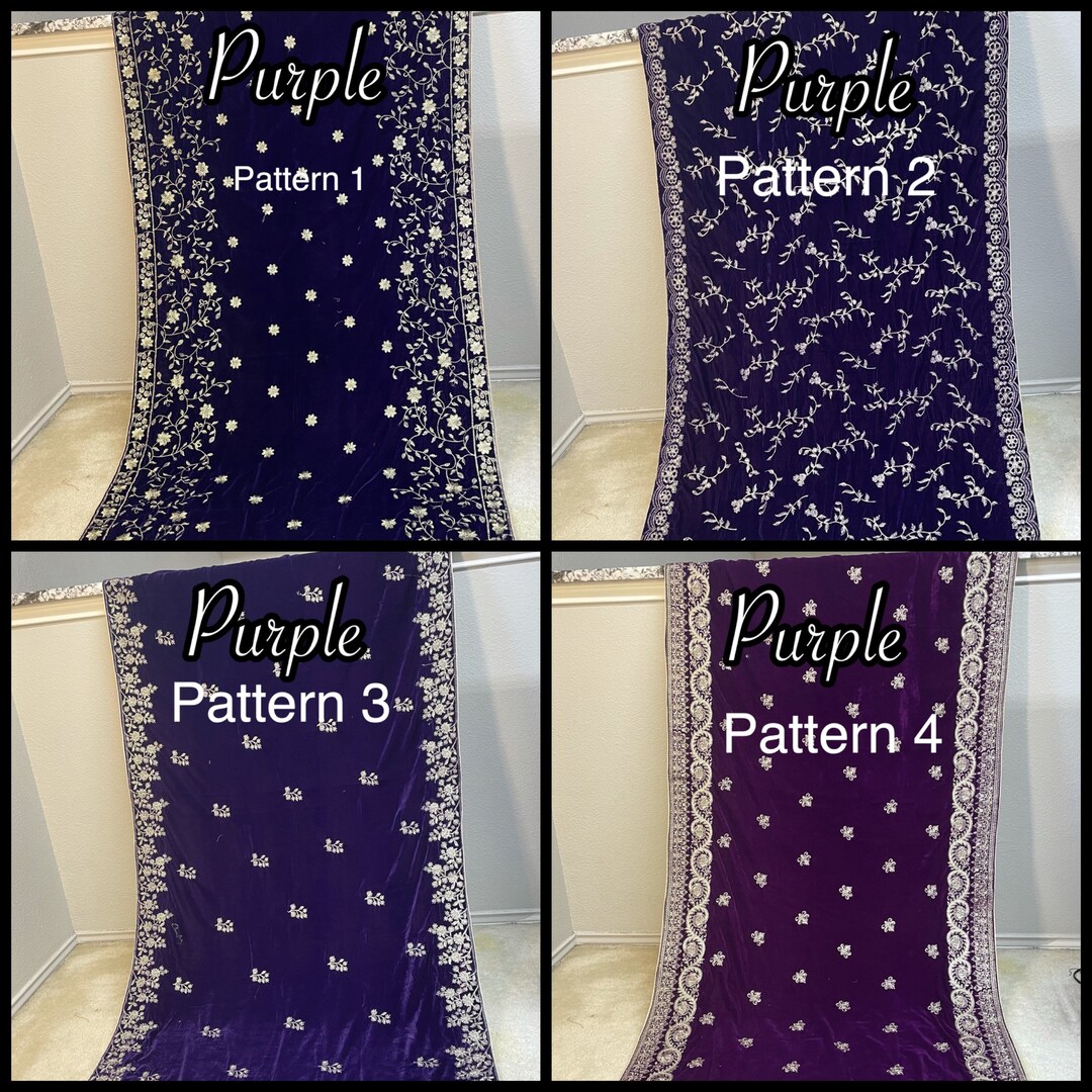 Velvet Shawl Pakistan Purple Velvet Wedding Shawl Indian - Etsy