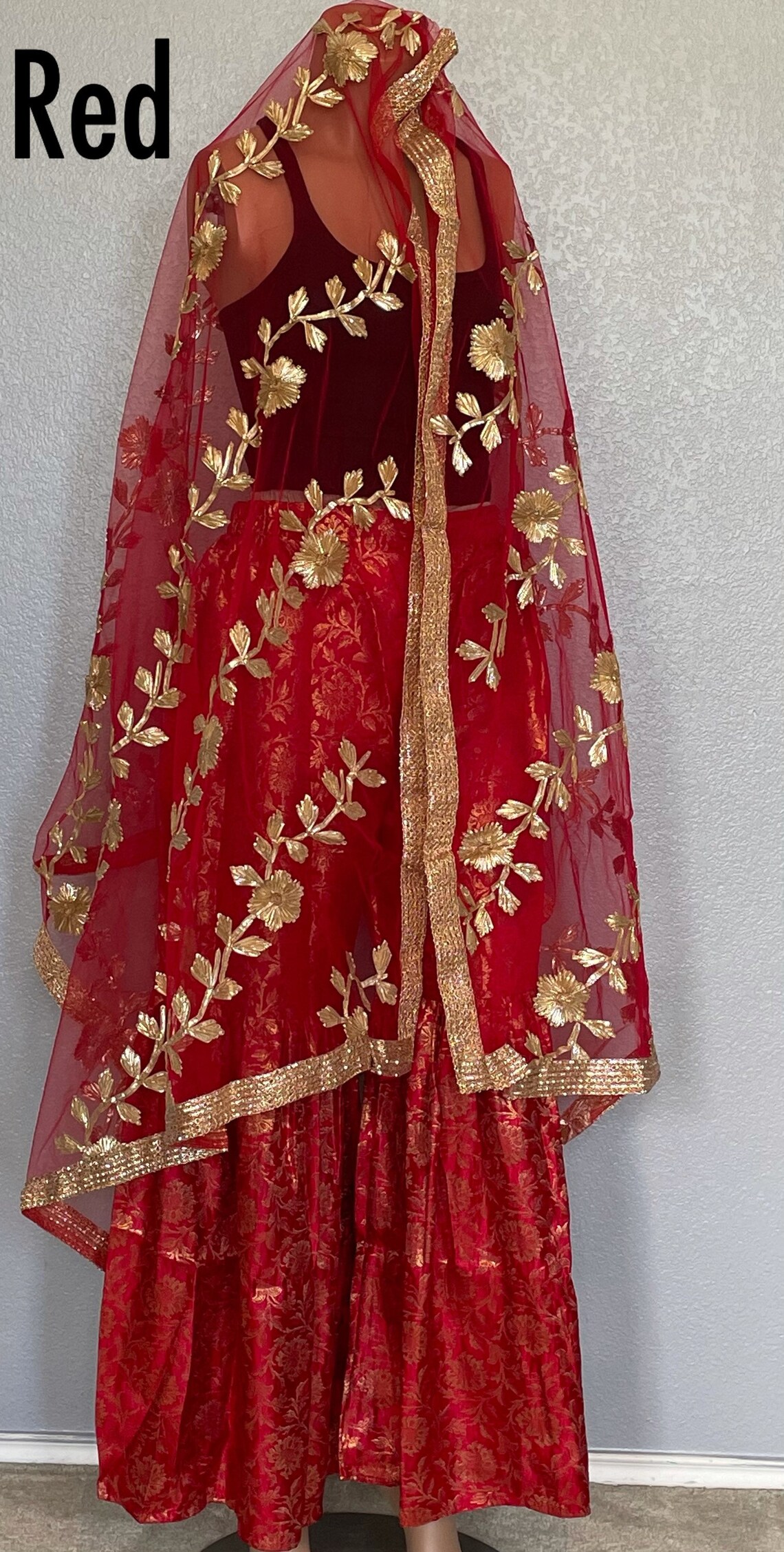 Pakistani Pants and Dupatta Set Jamawar Gharara Pants | Etsy