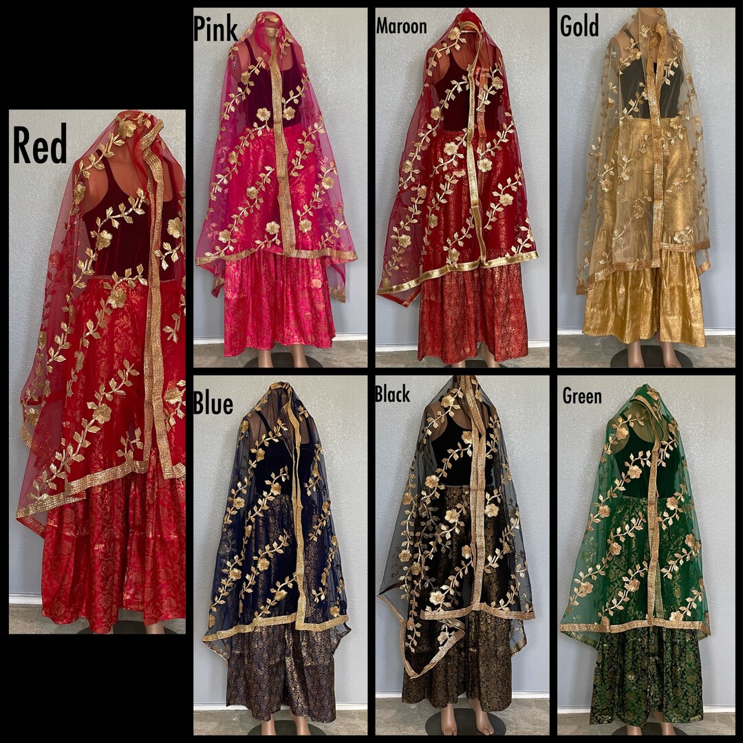 Pakistani Pants and Dupatta Set Jamawar Gharara Pants Banarsi Pants ...