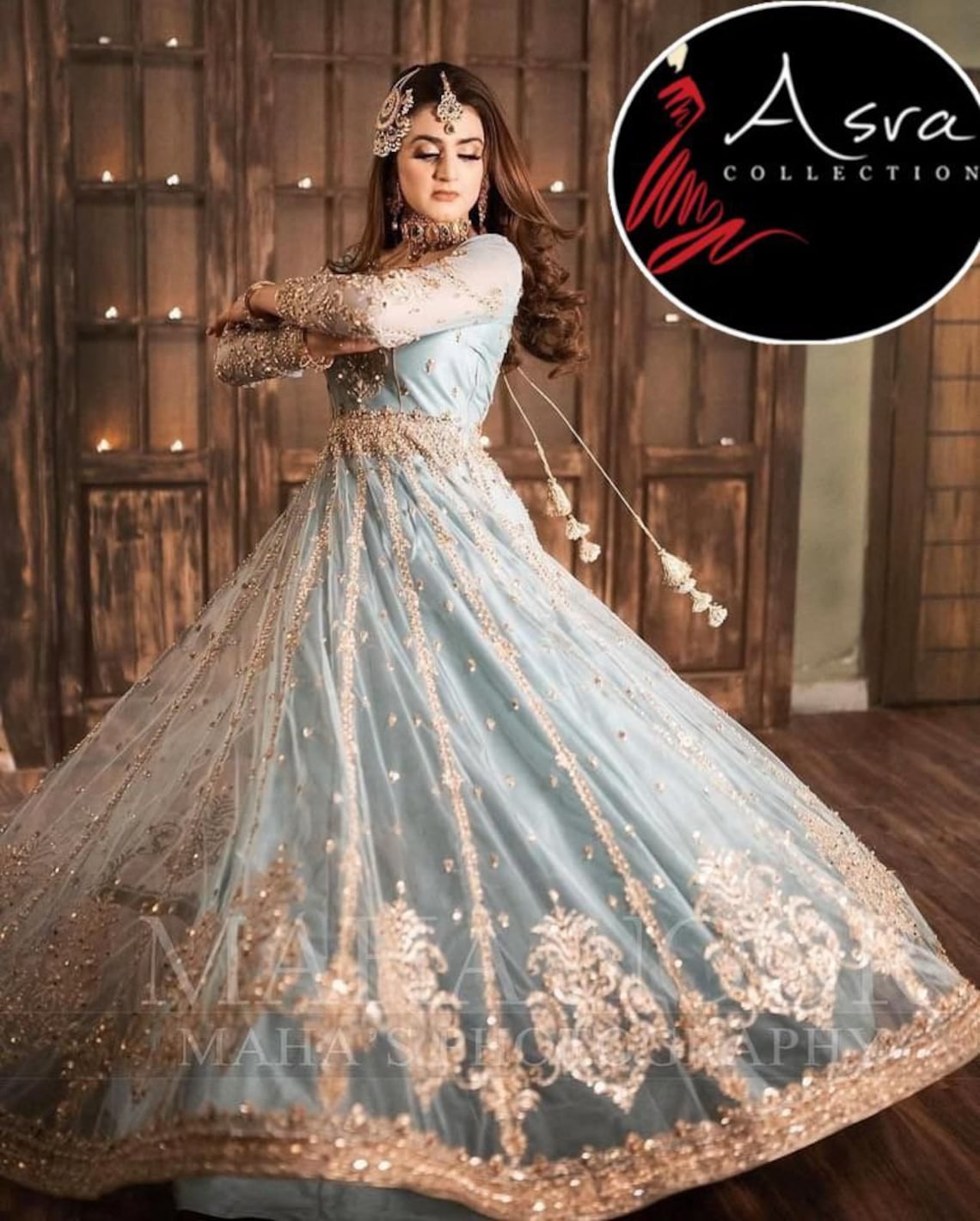 Pakistani Wedding Dress Blue Long Dress Pakistani Bridal - Etsy