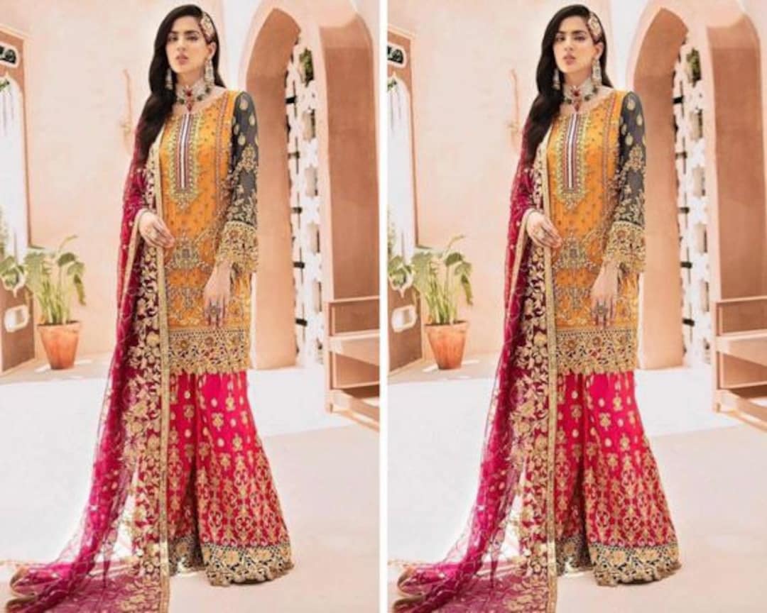 Pakistani Dress for Dholki Mayun Mehndi Indian Festive Dress Pakistani ...
