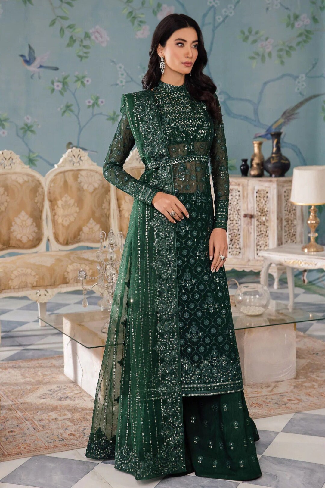 Pakistani Wedding Shalwar Kameez Original Iznik Designer Suit Indian ...