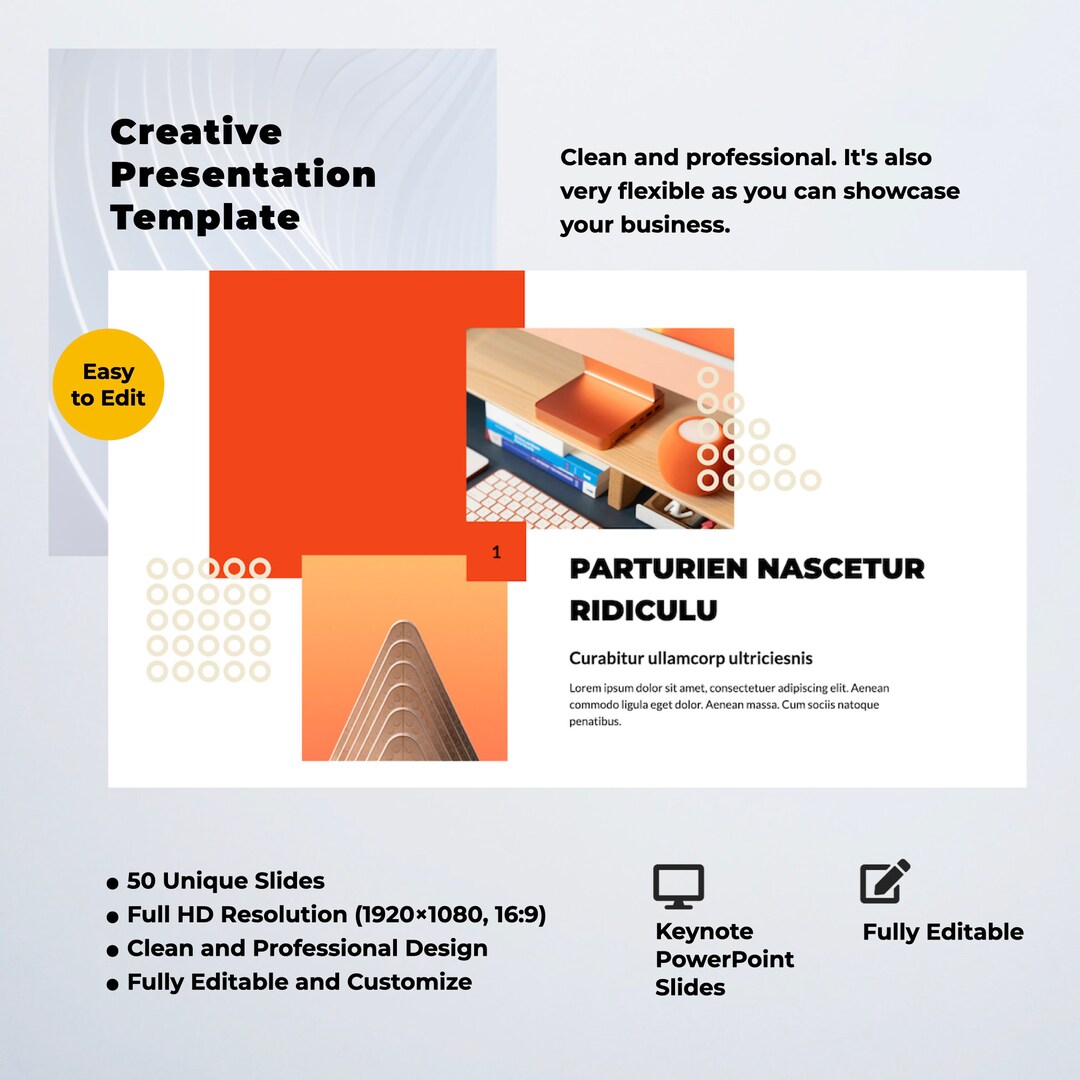 ONE Creative Presentation Template, Keynote, Powerpoint, Google Slides ...