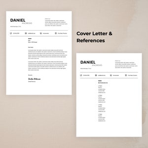 Professional Resume Template, CV Template | Clean & Minimal Resume | US ...