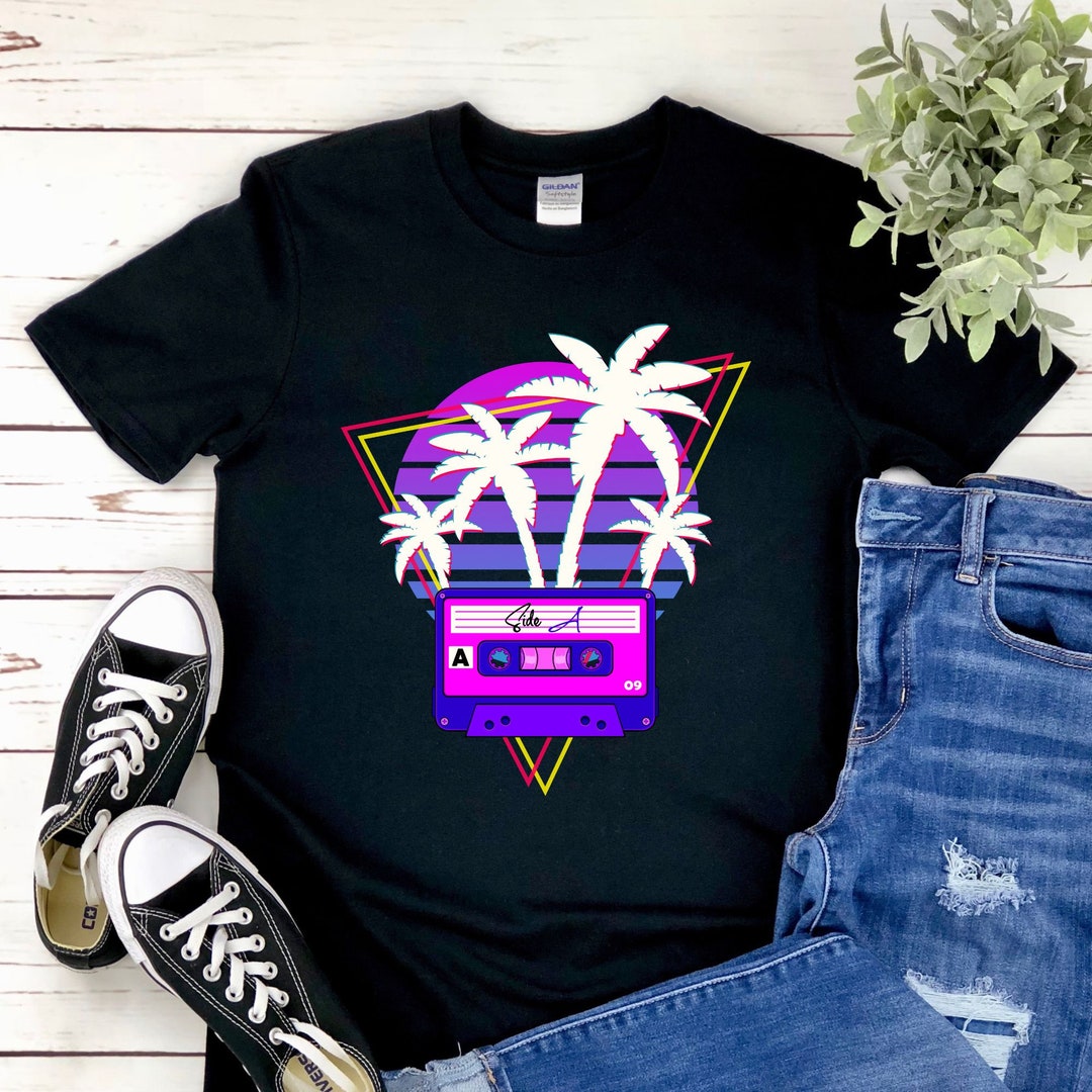 Vaporwave Sunset Cassette Tape Retrowave Synthwave Aesthetic Clothing ...