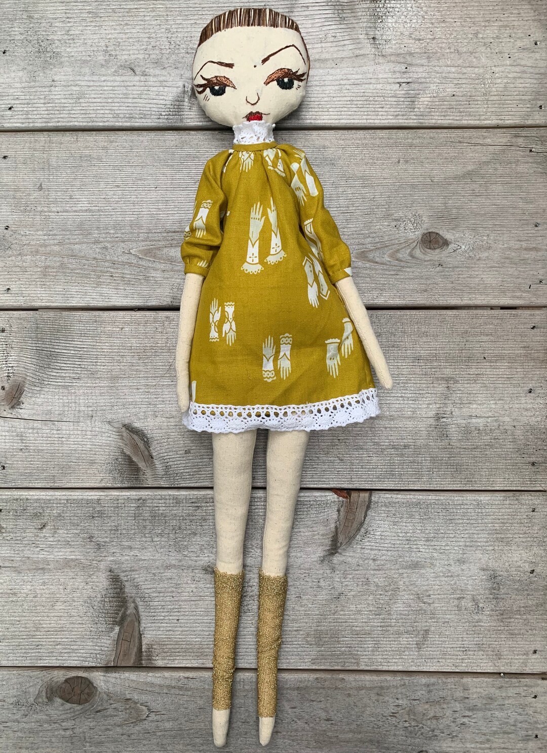 Hand Made Rag Doll Boudoir Doll - Etsy