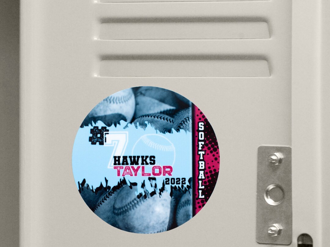 Softball Magnet, Softball Locker Magnet, Softball Locker Decor ...