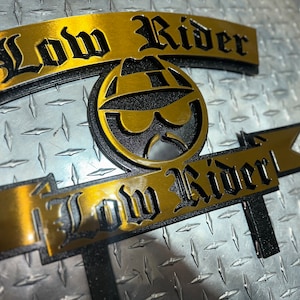 Steel Lowrider Plaque Powder Coated Gold - Etsy