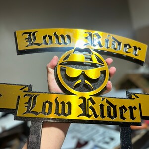 Steel Lowrider Plaque Powder Coated Gold - Etsy