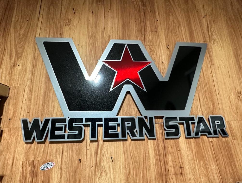 Western Star Steel&aluminium Wall Sign Powder Coated Ready to Hang - Etsy