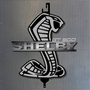 24x24 Shelby Gt500 Sign Steel Silver & Black Metallic (detachable Prop ...