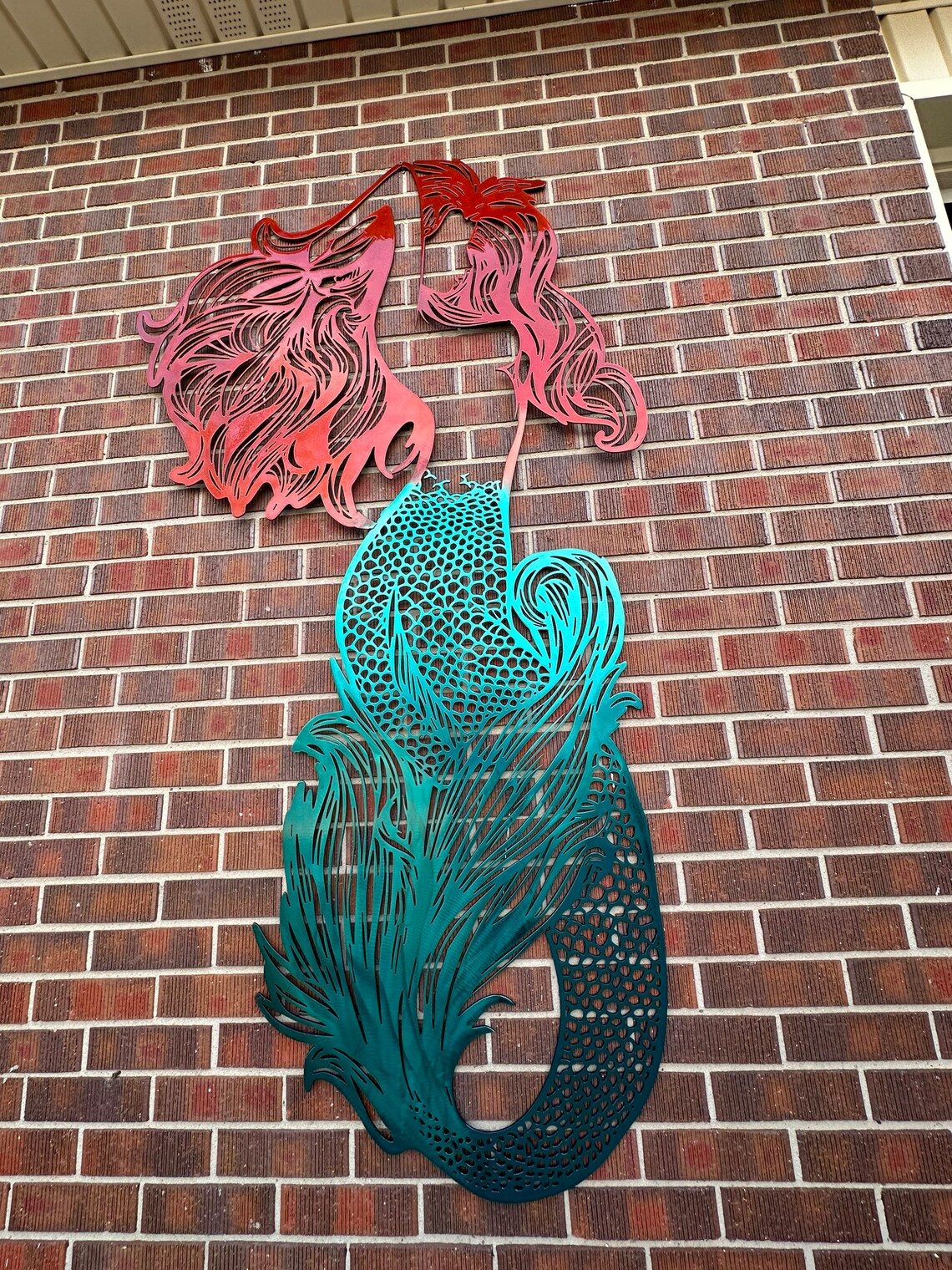 70x36 Inches Steel Mermaid - Etsy