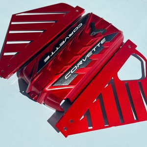 2020/2024 Edge Red Metallic C8 Corvette Stingray Engine Appearance ...