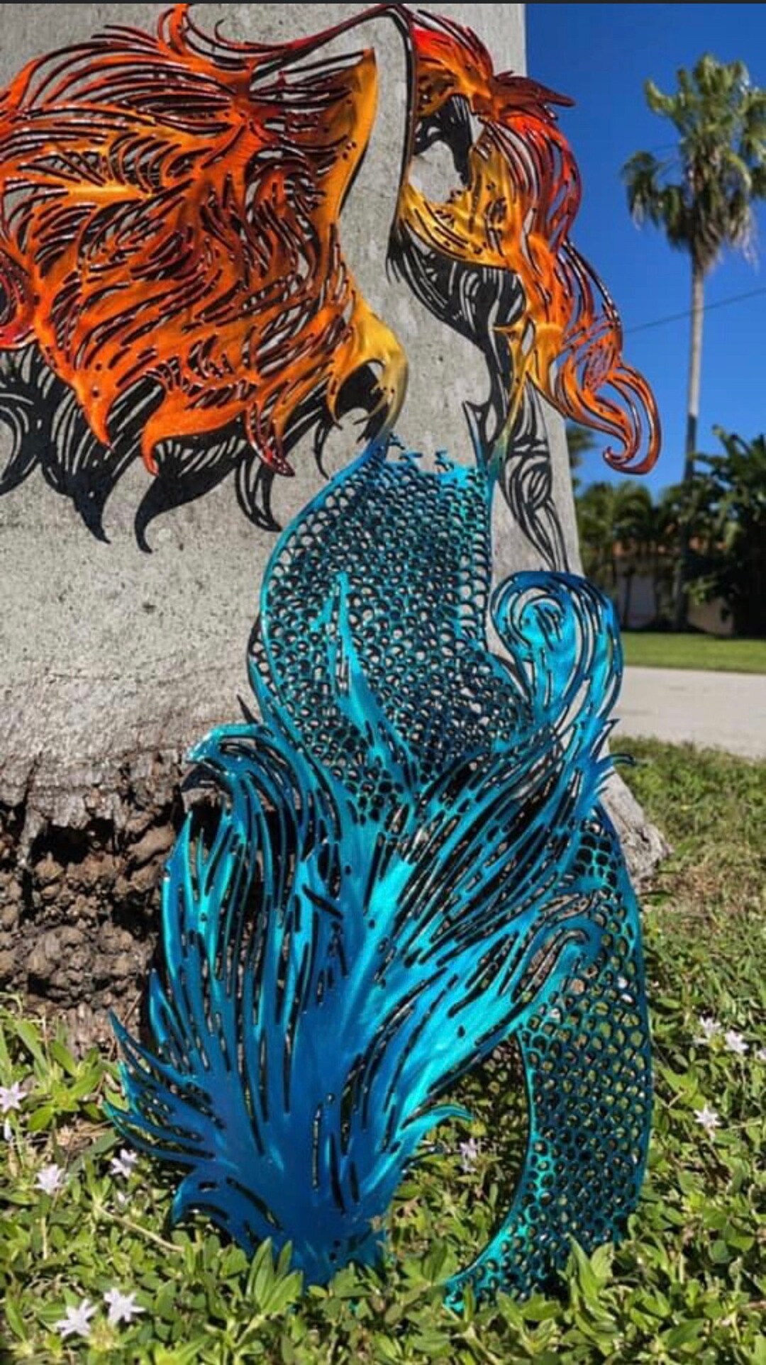 70x36 Inches Steel Mermaid - Etsy