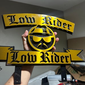 Steel Lowrider Plaque Powder Coated Gold - Etsy