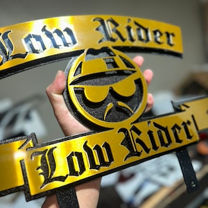 Steel Lowrider Plaque Powder Coated Gold - Etsy