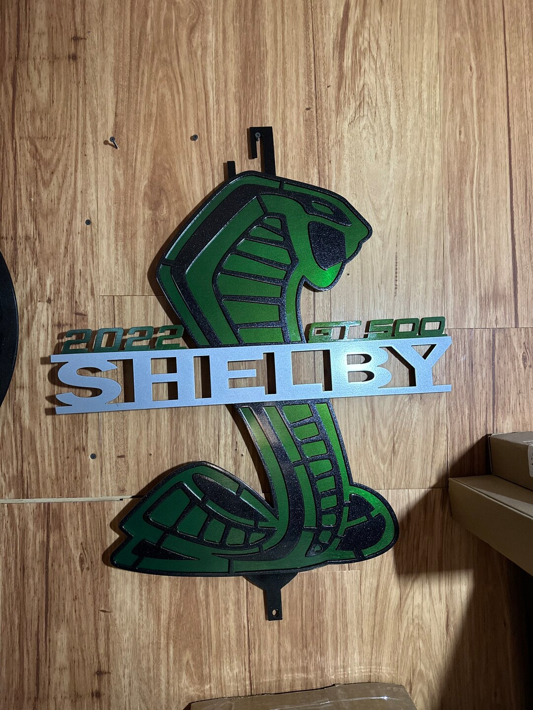 24x24 Shelby Sign Steel Eruption Green &black Metallic (detachable Prop ...