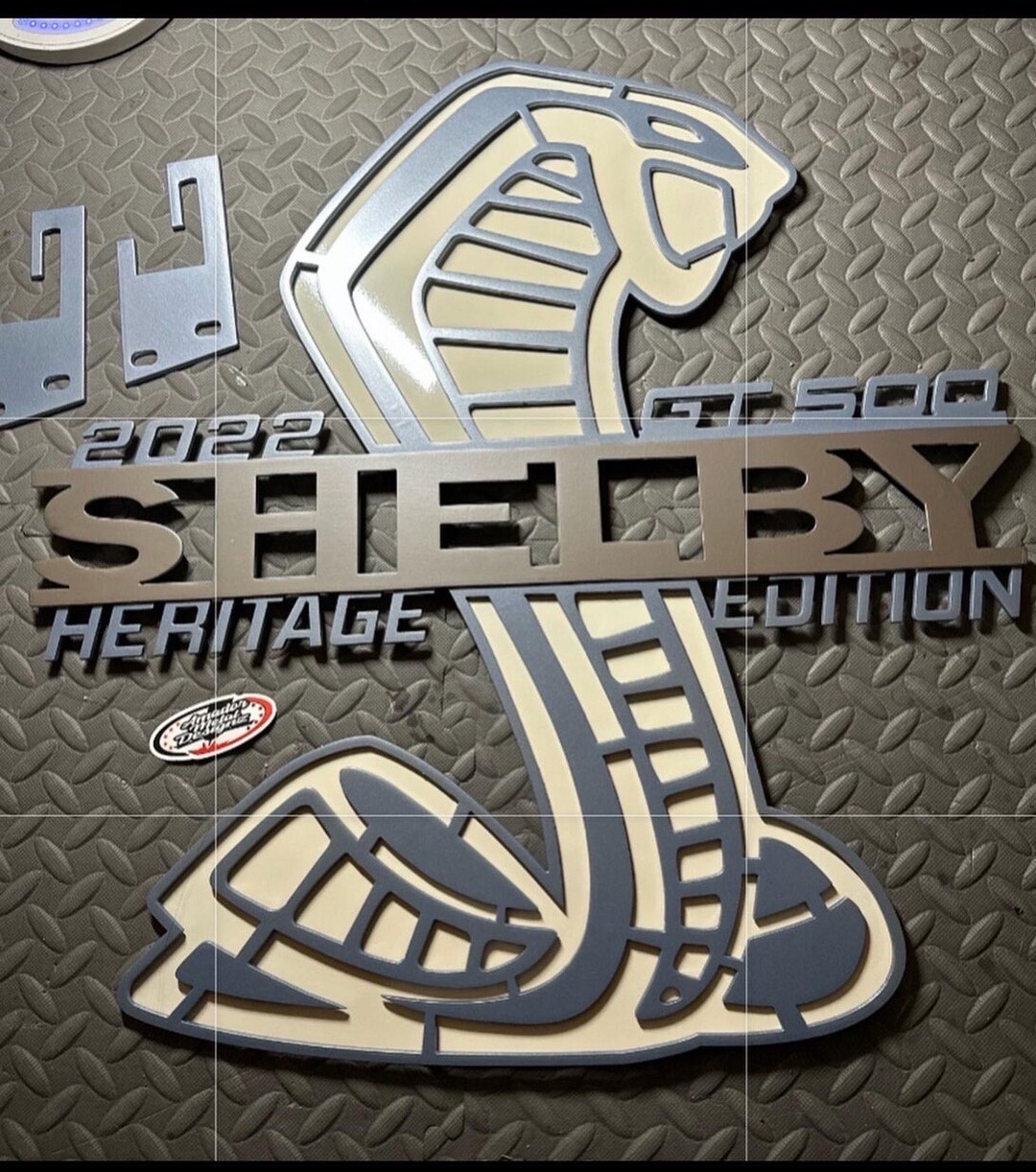 24x24 Shelby Sign Heritage Edition 2022, Brittany Blue Steel Aluminum ...