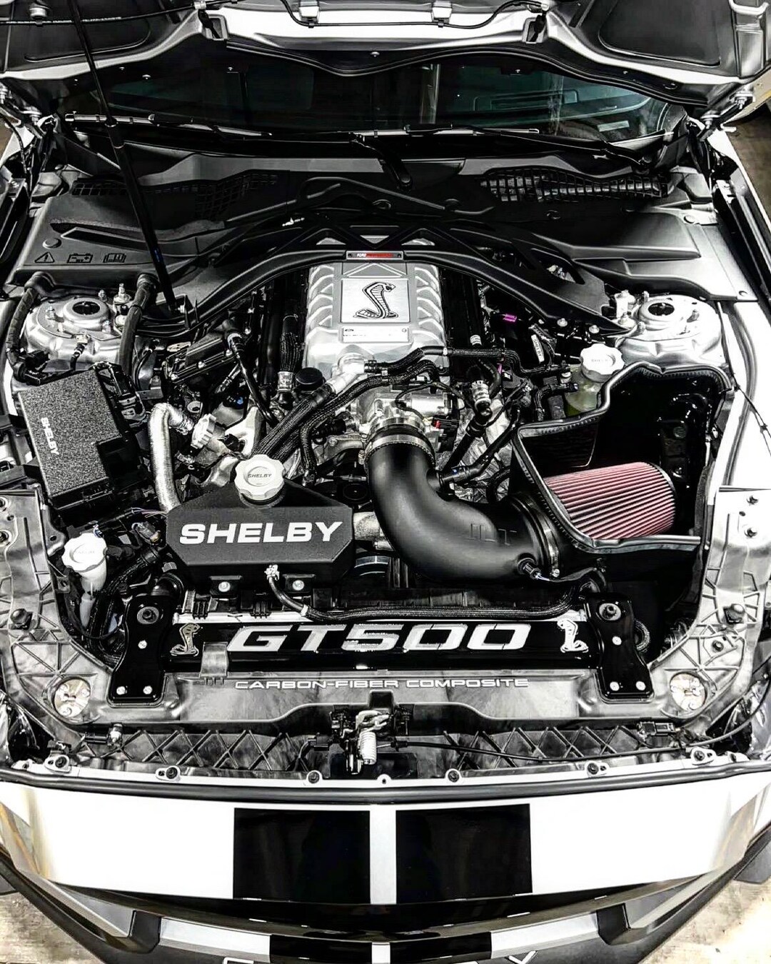 2016-2022 GT500 Shelby Radiator Cover Black and Silver - Etsy