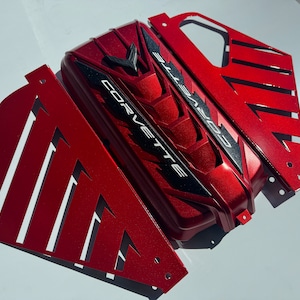 2020/2024 Edge Red Metallic C8 Corvette Stingray Engine Appearance ...