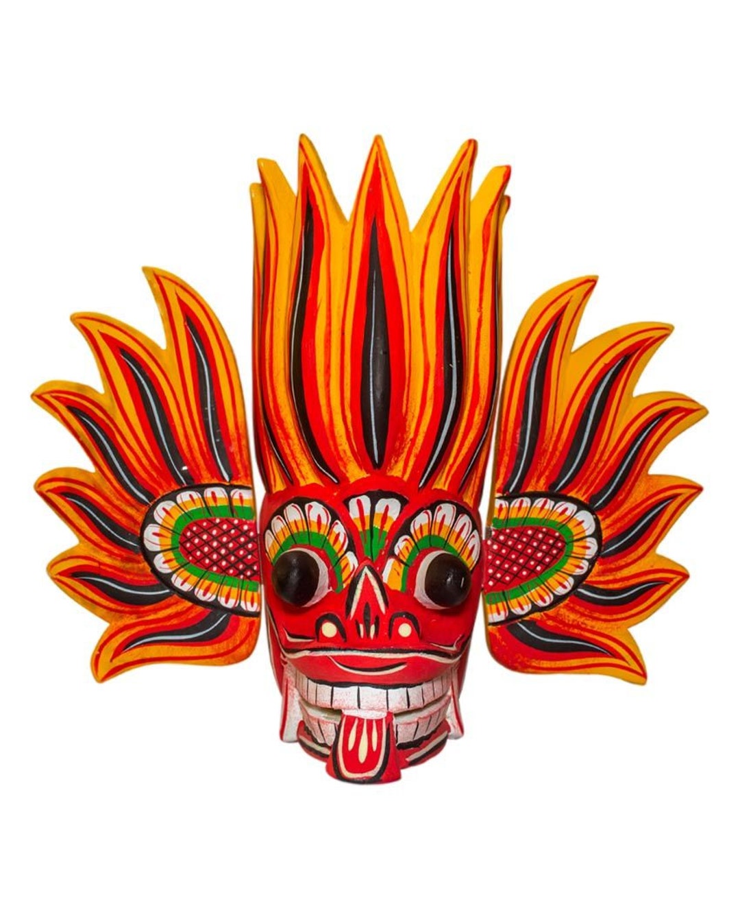 Sri Lankan Traditional Wooden Mask - Etsy
