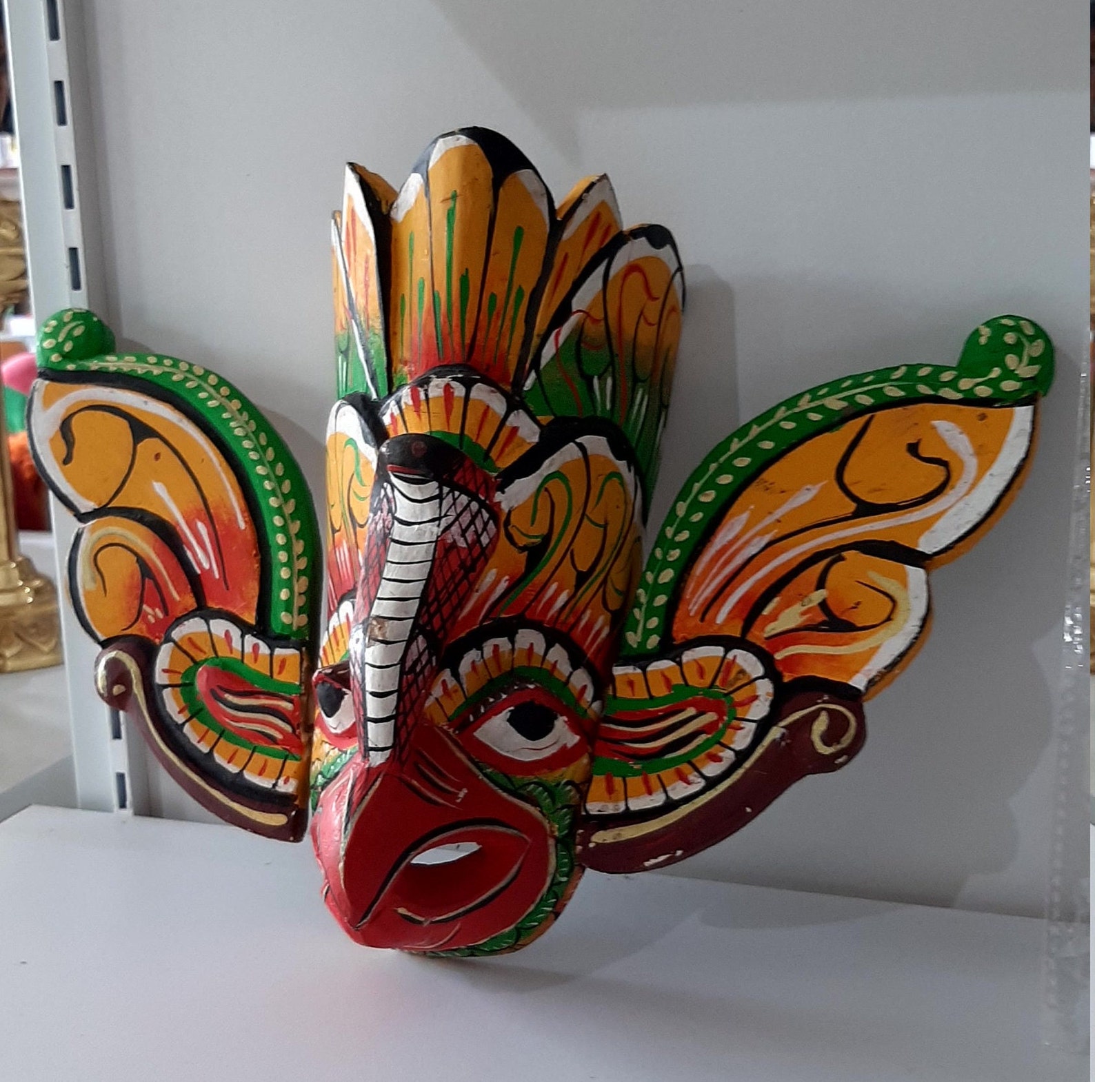 Sri Lankan Traditional Wooden Mask - Etsy
