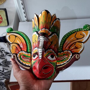 Sri Lankan Traditional Wooden Mask | Etsy
