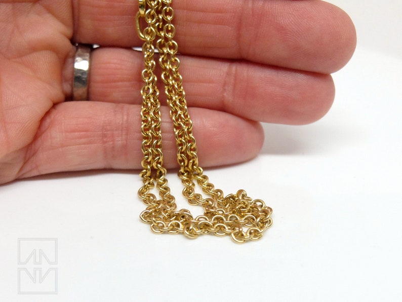 Massive Gold Chain in 18K Gold, Round Anchor Chain in 750 Gold With ...
