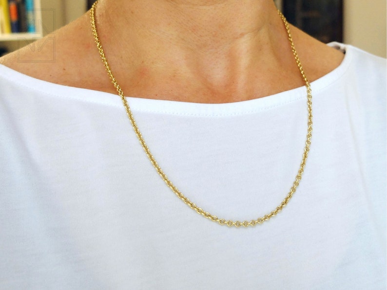 Massive Gold Chain in 18K Gold, Round Anchor Chain in 750 Gold With ...