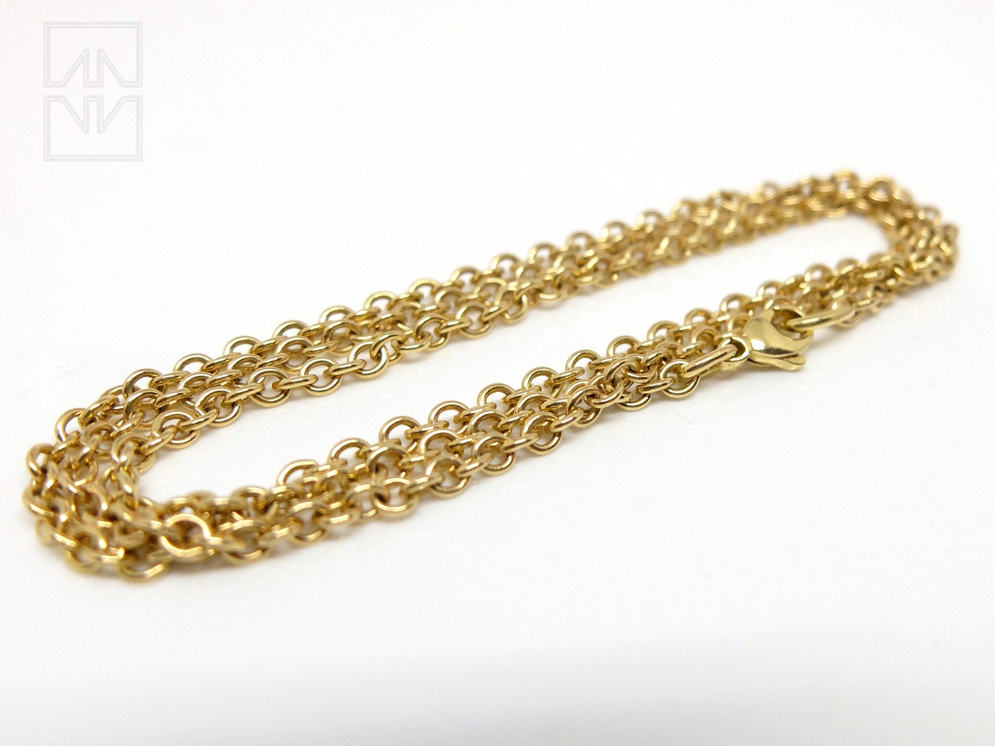 Massive Gold Chain in 18K Gold, Round Anchor Chain in 750 Gold With ...