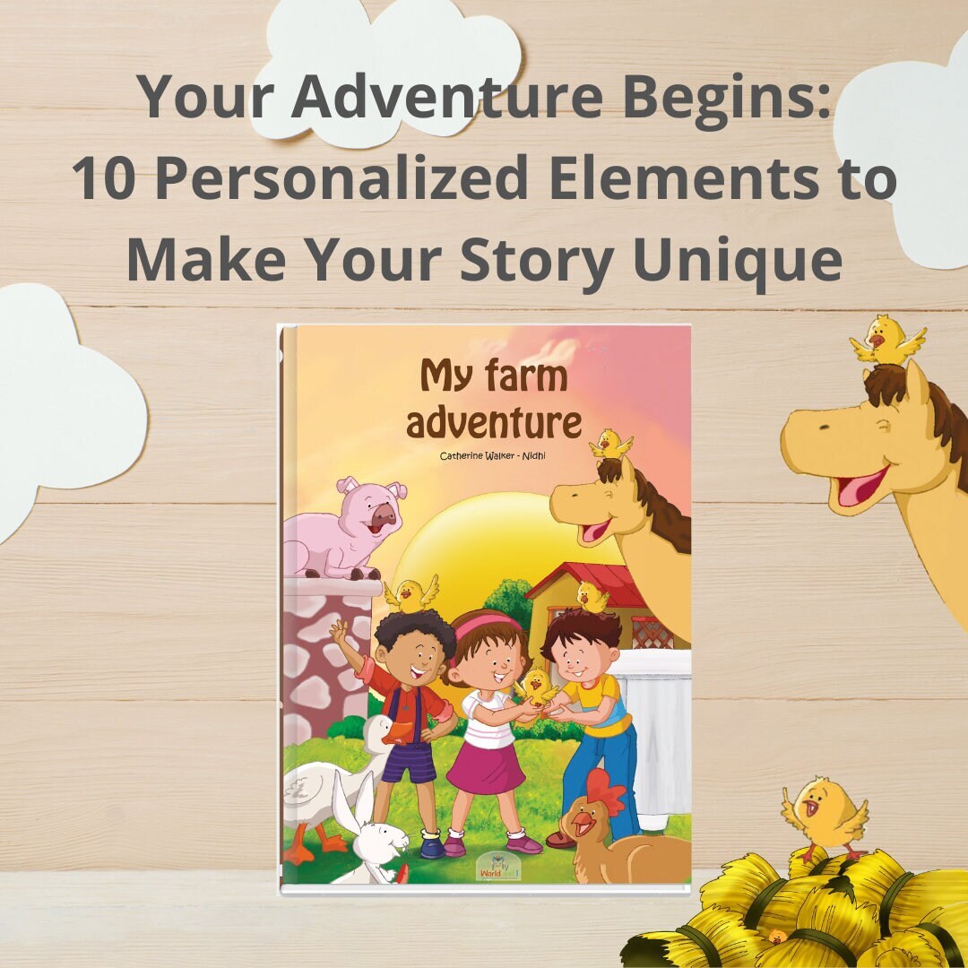 Personalized Book on the Farm Animals, My Farm Adventure, Story Book ...