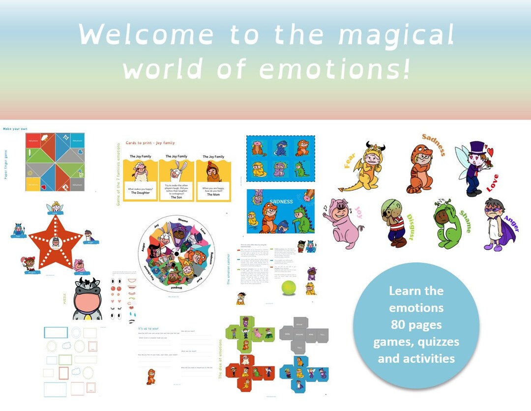 Kid's Emotions PRINTABLE Bundle Identifying Recognising - Etsy