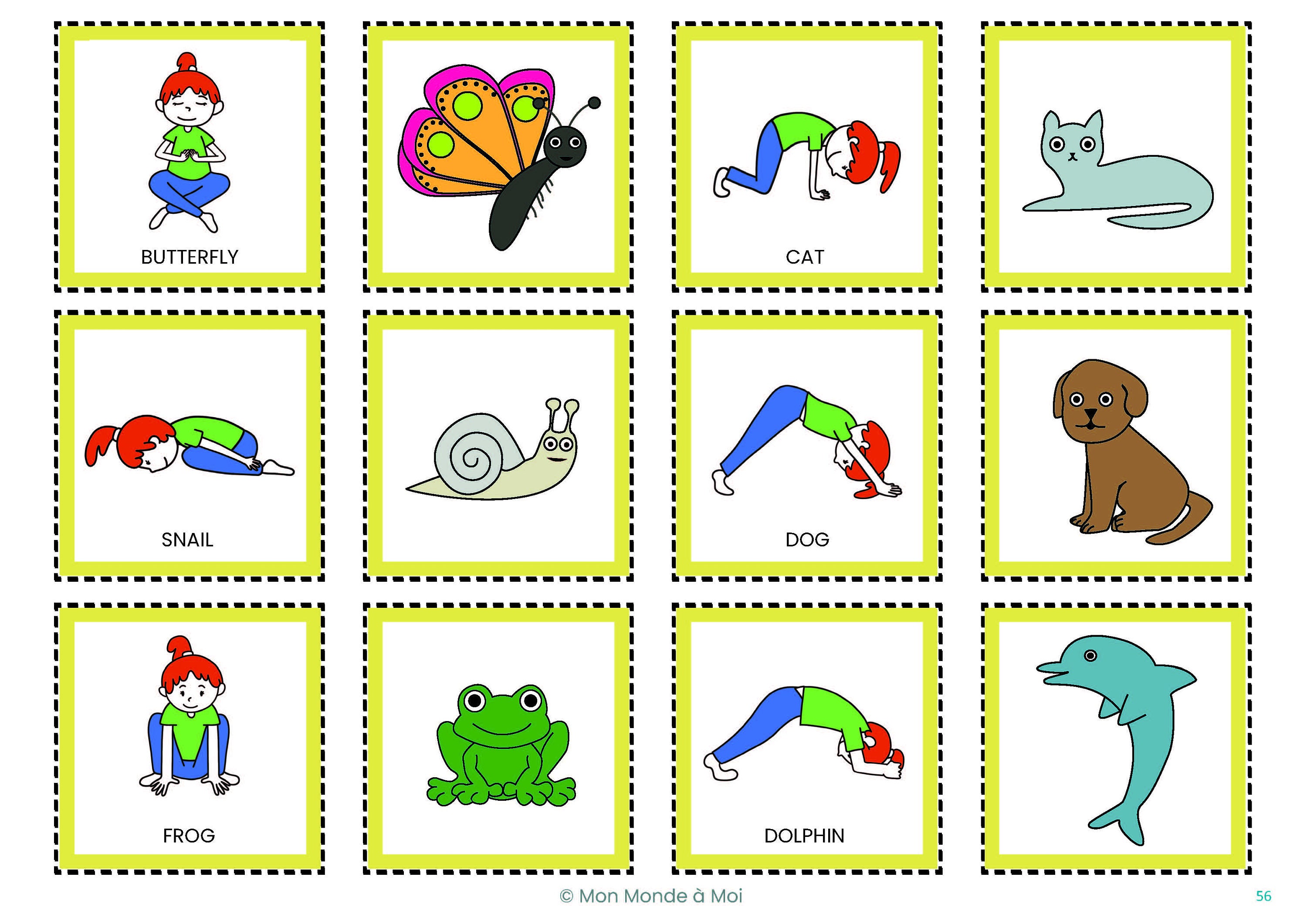 Yoga for Kids Yoga Poses and Positions Fun Yoga Cards and Printables ...