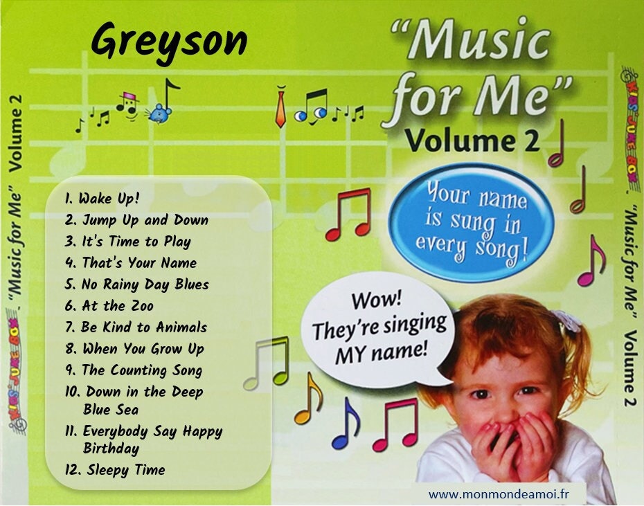 MP3 Digital Personalized Music Songs for Kids - 12 Personalized Songs ...