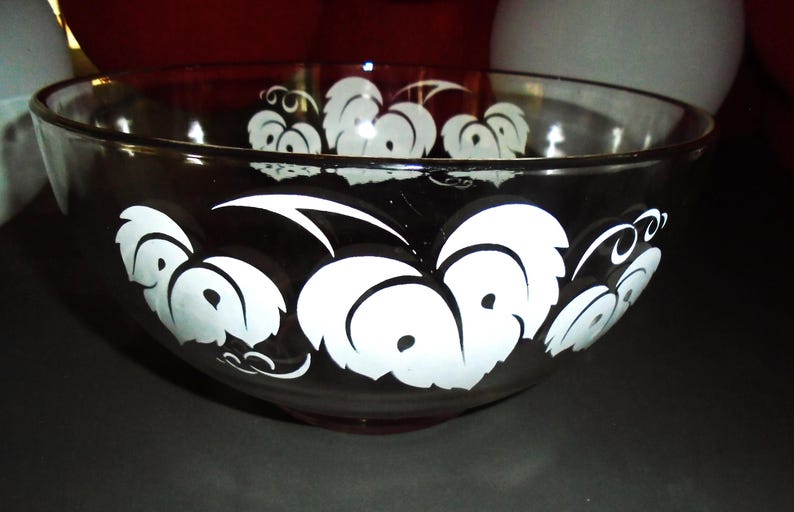 9 Piece Libbey Punch Bowl Set - Etsy