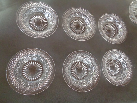 6 Imperial Glass Salad or Dessert Bowls Cape Cod Pattern | Etsy